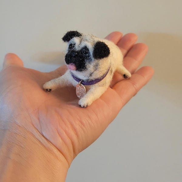 Felt Pug - Etsy