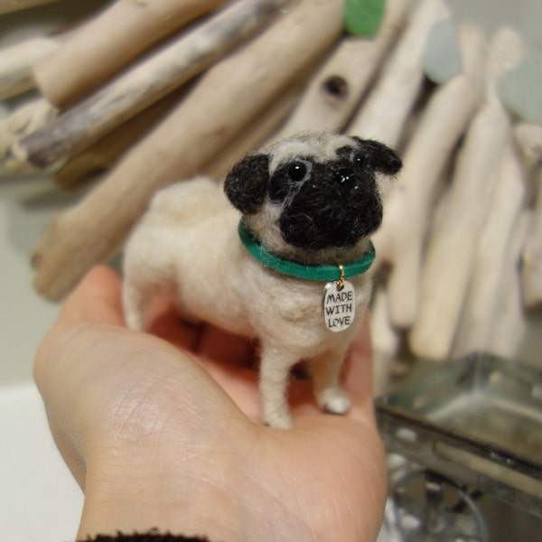 Felted Pug - Etsy