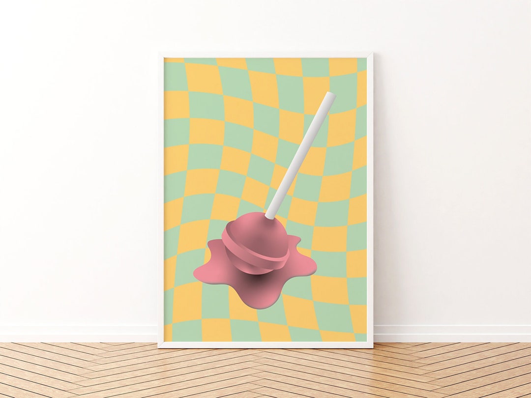 Melting Lollipop Digital Wall Art Prints Trendy, Sweet Digital Prints ...