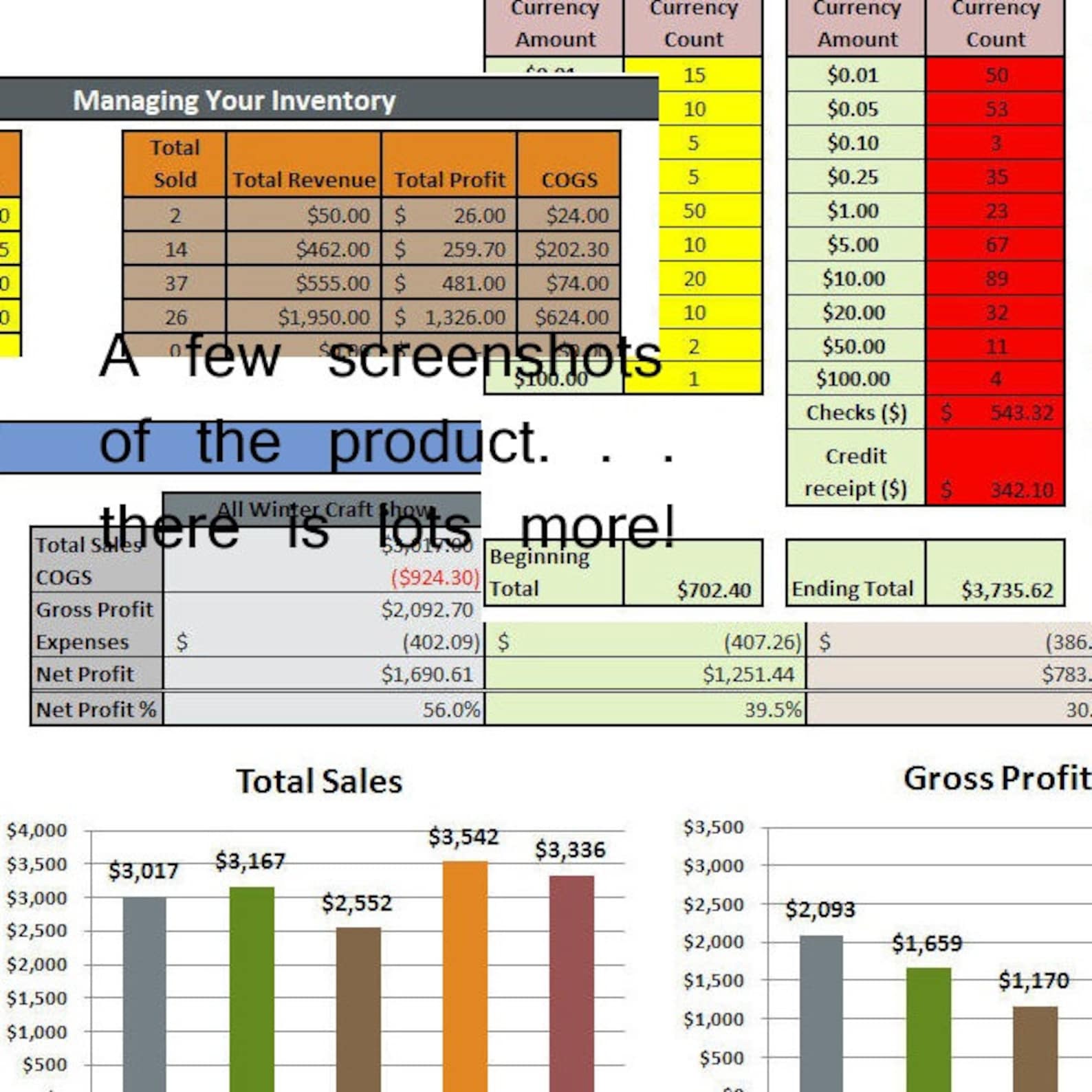 Craft Show Ease Excel Spreadsheet Tool Simplify Your | Etsy