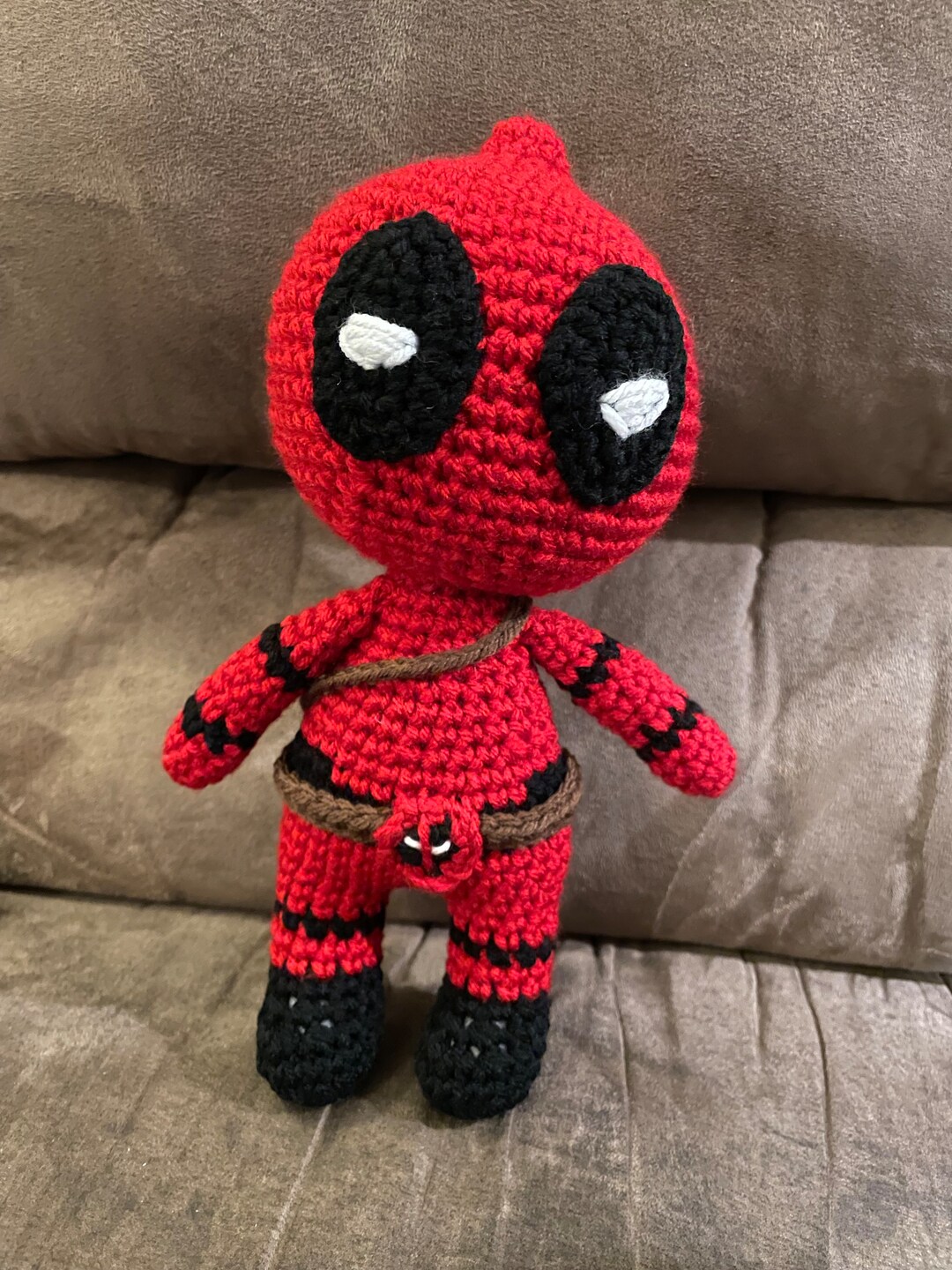 Red and Black Dead Pool Plushie - Etsy