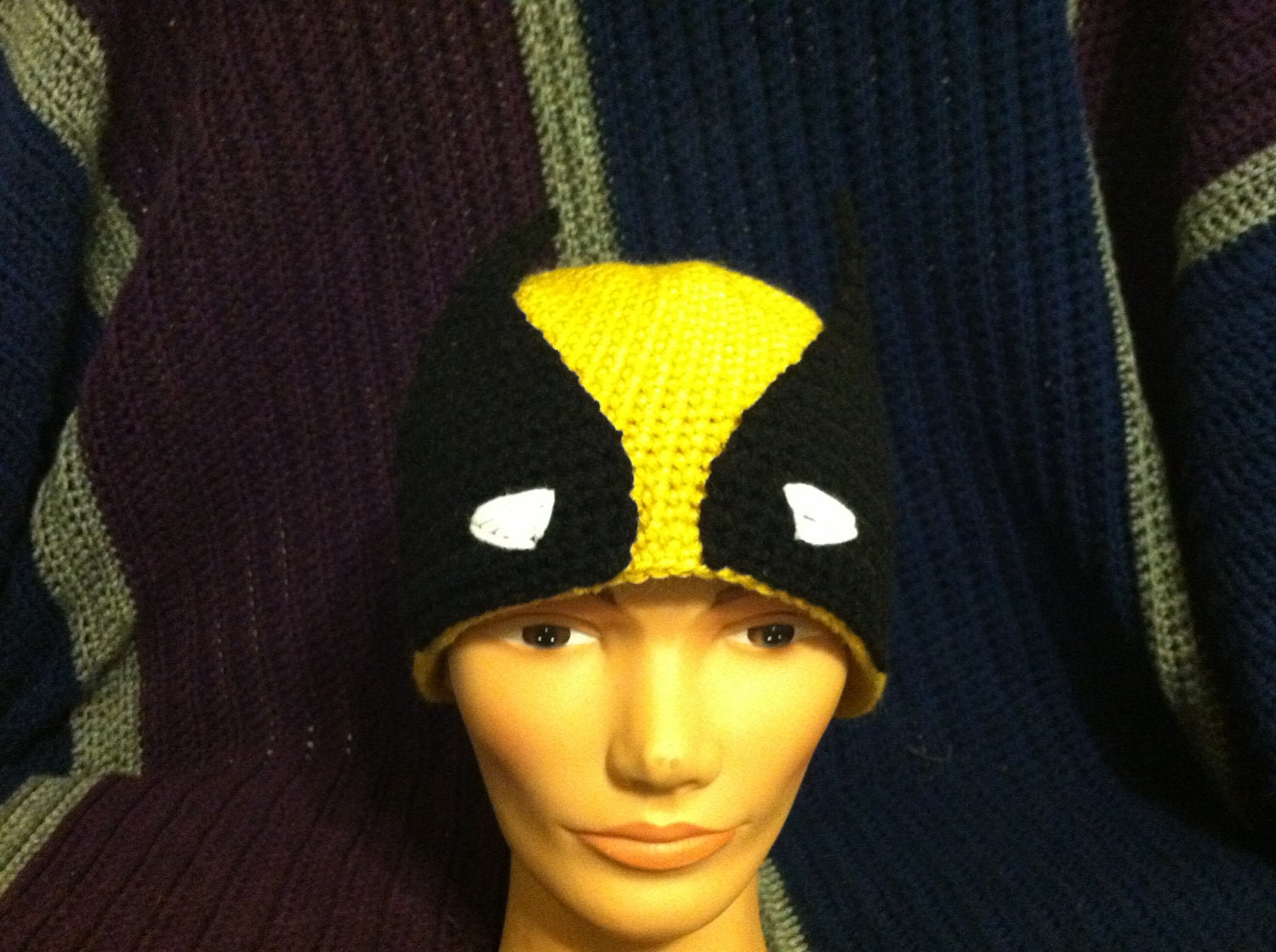 Yellow and Black Wolverine hat, Cap, Beanie, X-men - Etsy