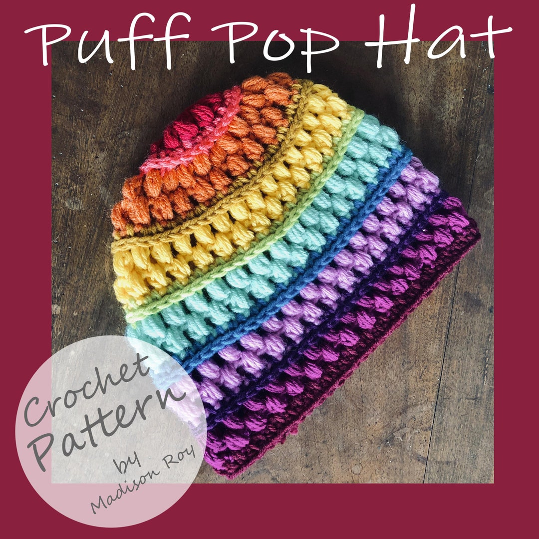Puff Pop Hat Crochet Pattern - Etsy