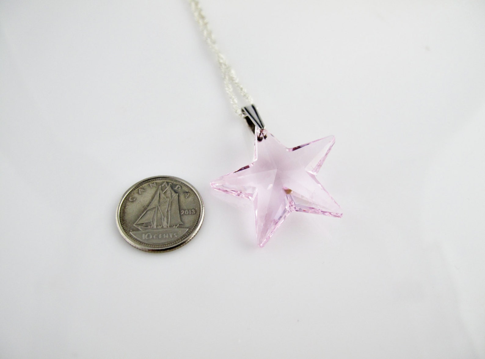 Pink Star Necklace Light Pink Swarovski Crystal Star Pendant - Etsy