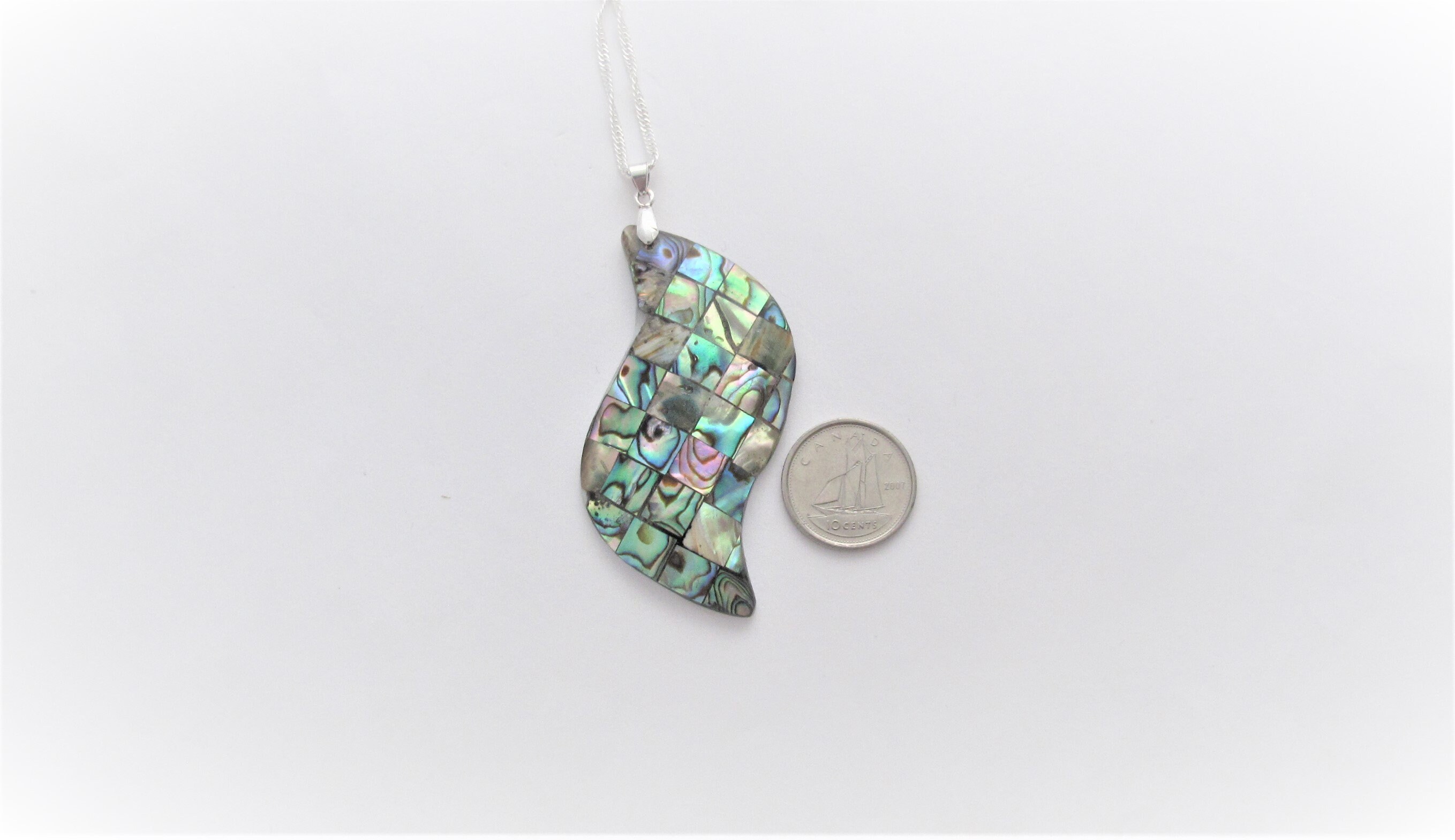 Large Paua Abalone, Abalone Shell Pendant on Sterling Silver 925 ...