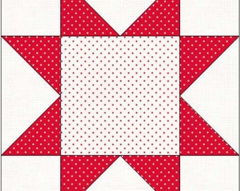 Sawtooth Star Block Pattern 3 Sizes PDF Download - Etsy