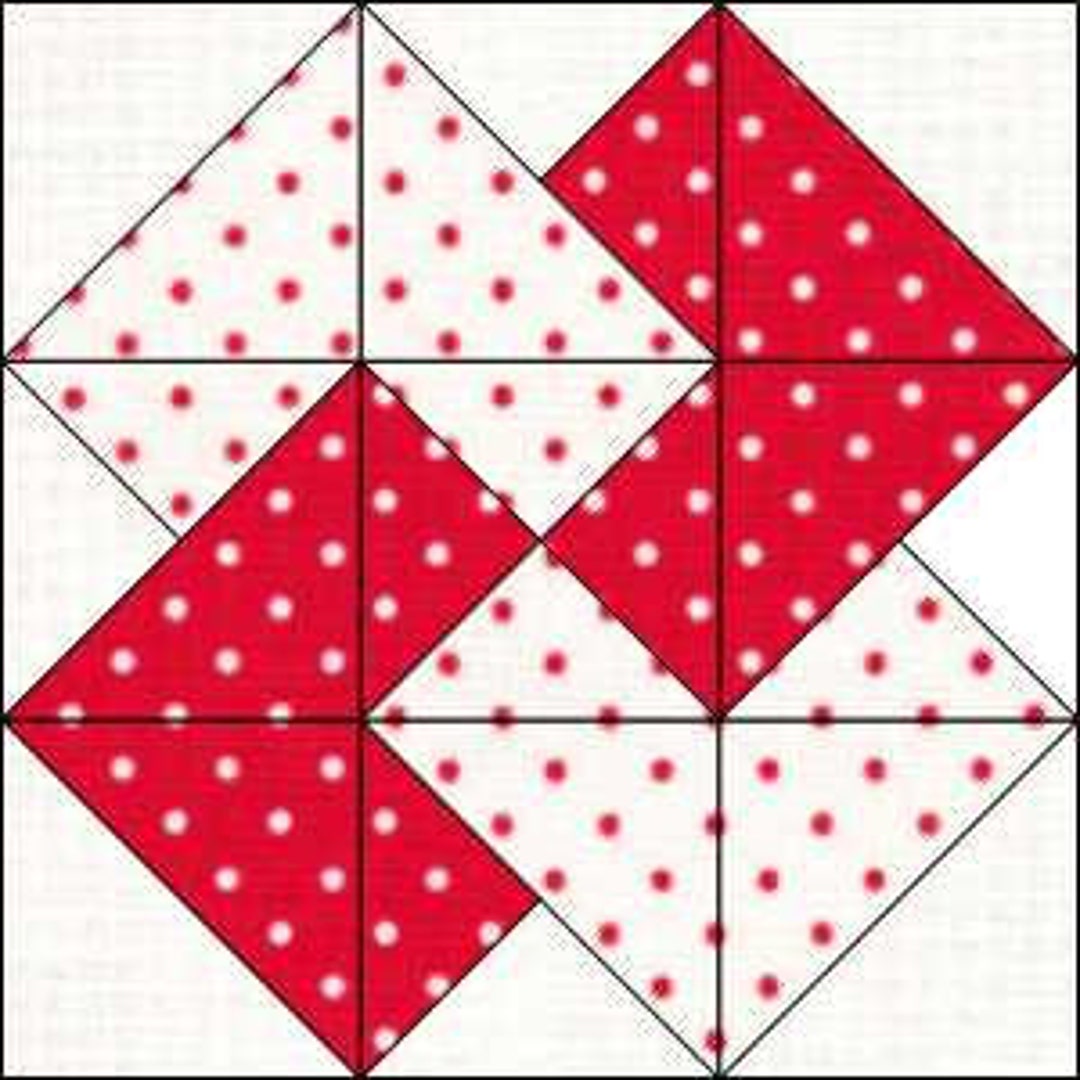 3, 6, Card Trick Block Pattern, Patchwork Block Pattern, Digital ...