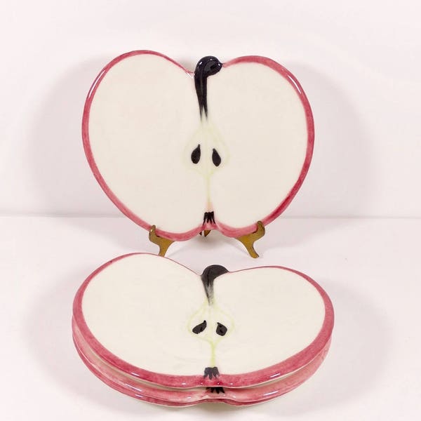 Ceramic Apple Plates - Etsy