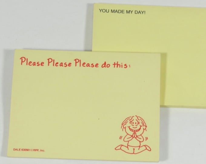80s Sticky Notes - 1980s Post-it Notes - 80s Vintage Office - Etsy