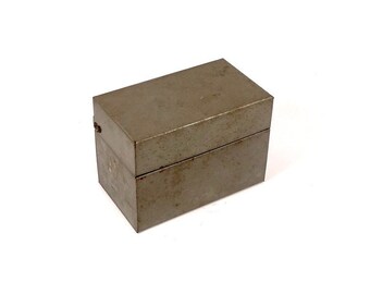 Metal Index Card Box - Etsy
