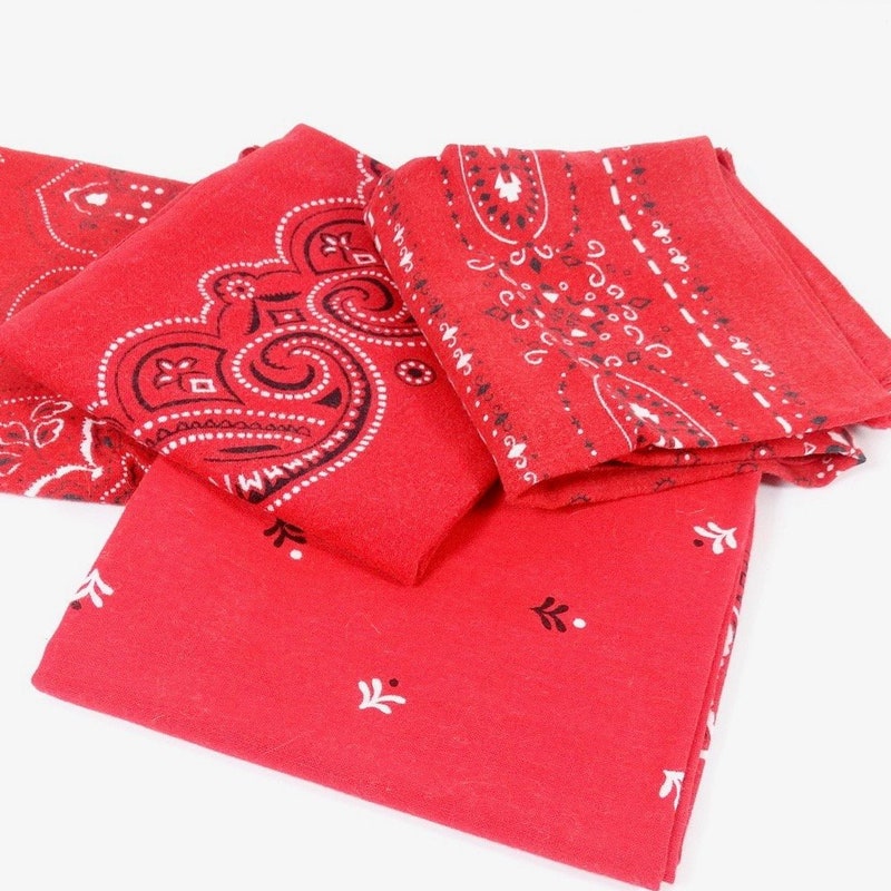 Red Bandanas - Etsy
