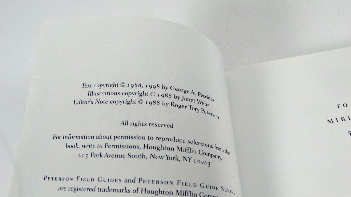 1998 Peterson Field Guide to Eastern Trees George Petrides - Etsy