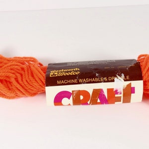 1970s Yarn 70s Craft Yarn 1970s Woolworth Woolco Craft Orange Yarn ...