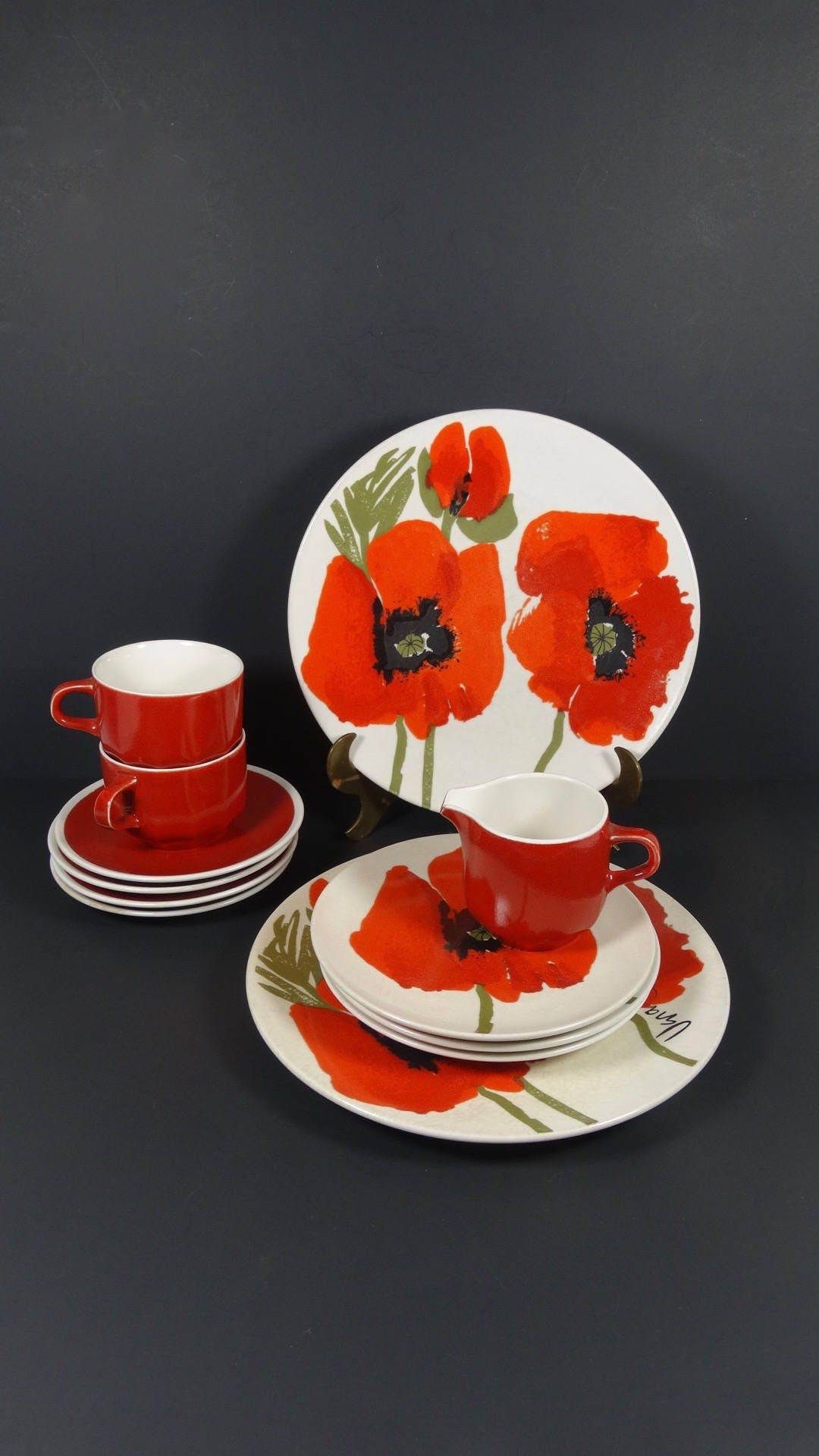 Vera for Mikasa Poppy Dinnerware Set Ladybug 13 Pieces Sold ...