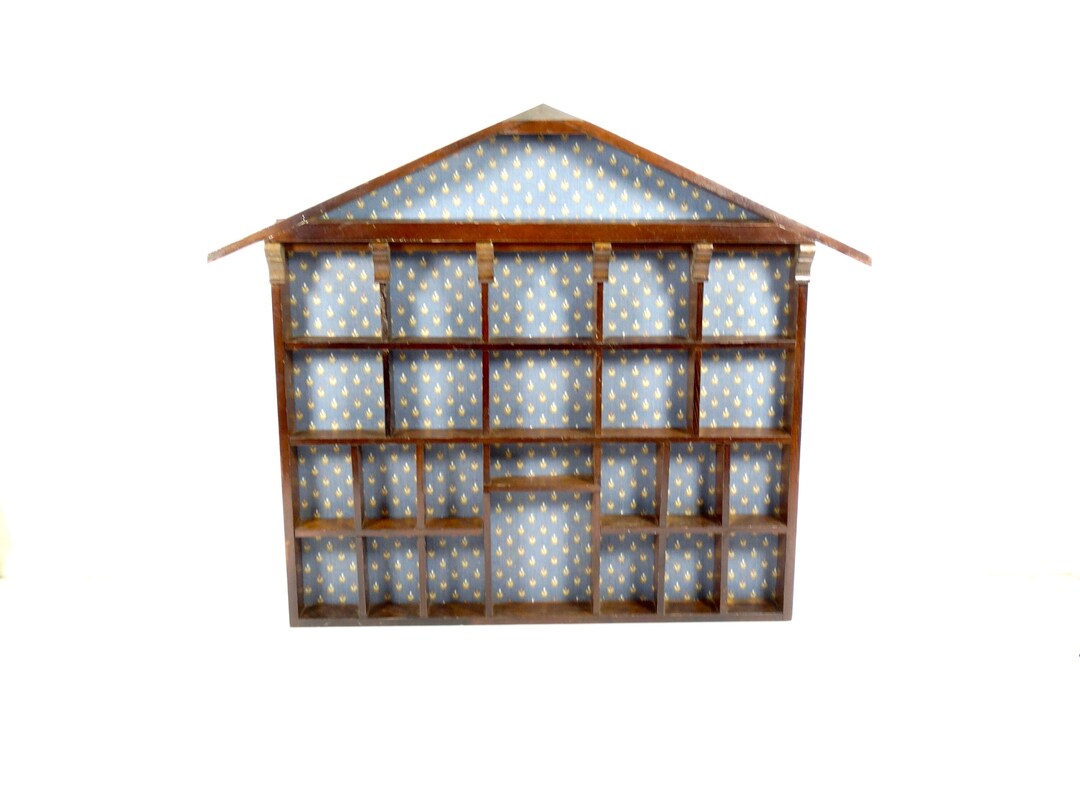 1980s House Shadow Box Rustic Country Cottagecore House-shaped Shadow ...