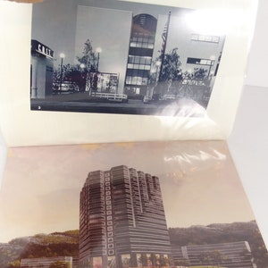 1970s Architect Drawings 70s Bank Design Exteriors Interiors Bank ...