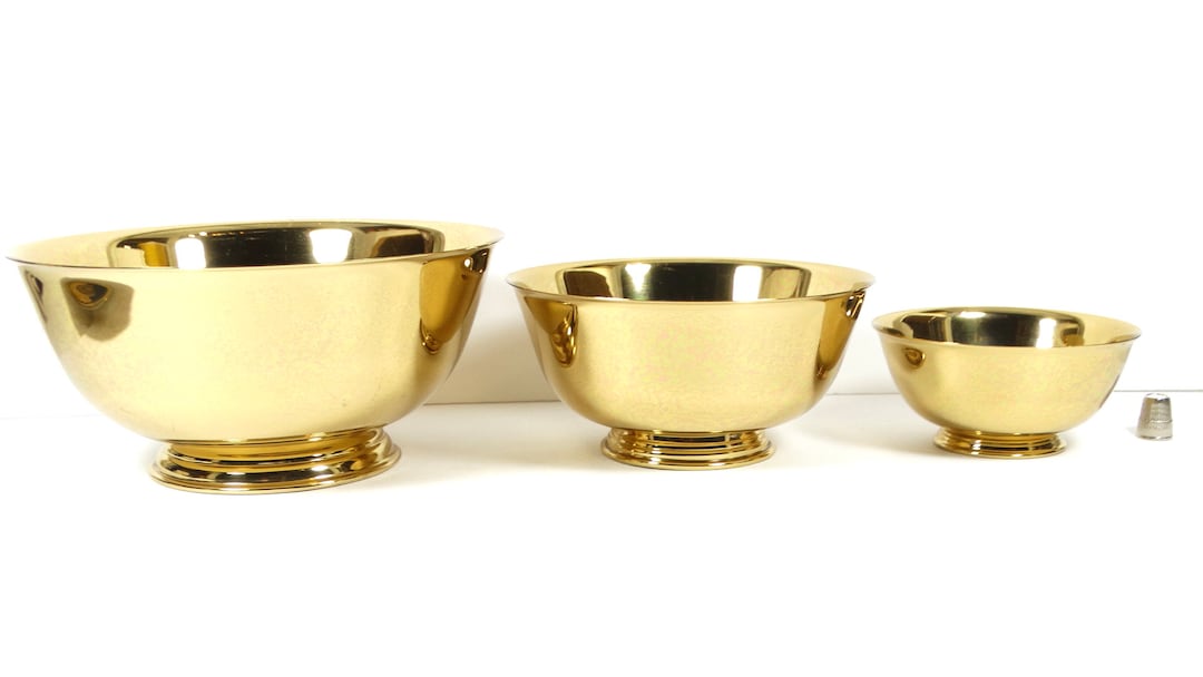 Vintage Dirigold Dirilyte Nesting Serving Bowl Set of 3 Dirilyte Bowls ...