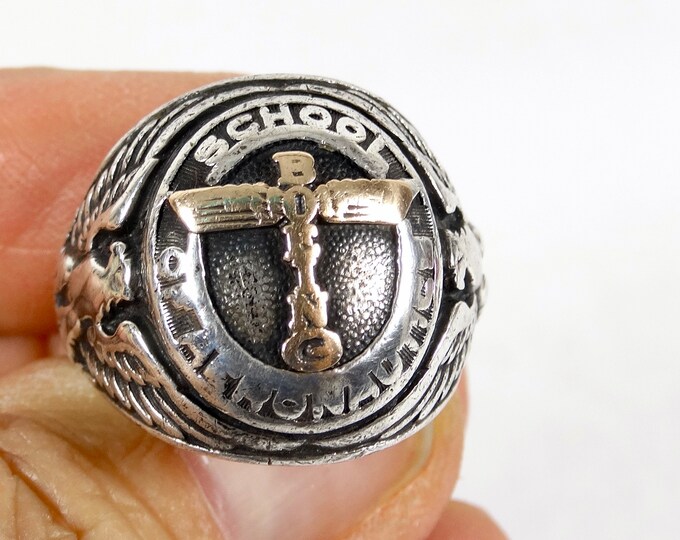 Sterling Silver Ring Boeing School of Aeronautics Pilot Ring Space Race ...