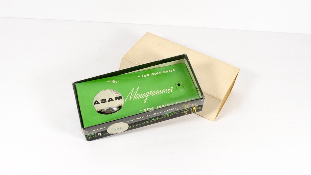 Vintage ASAM Golf Ball Monogrammer Golfer Gift Monogrammed Golf Ball ...