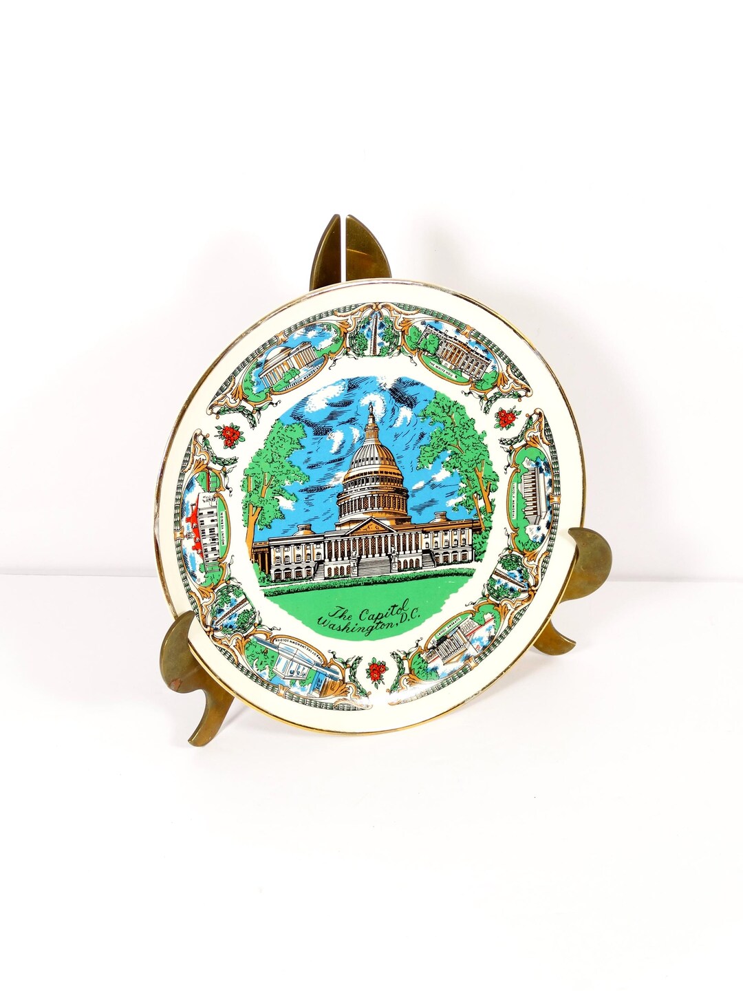 Vintage the Capitol Washington DC Plate D.C. Souvenir Plate US Capitol ...