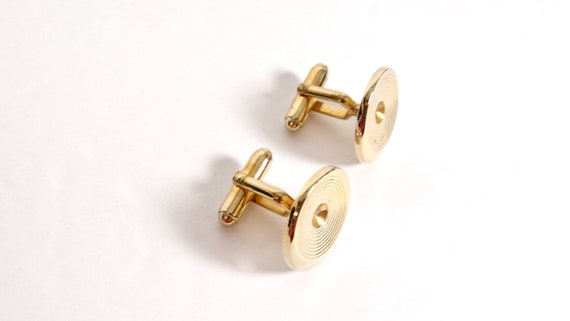 1960s Vintage Cuff Links Round Cuff Links Retro 60s C… - Gem