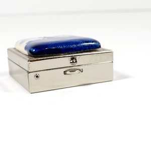 Vintage Delft Snuff Box Delft Tile Pill Box Holland Snuff Box Holland ...