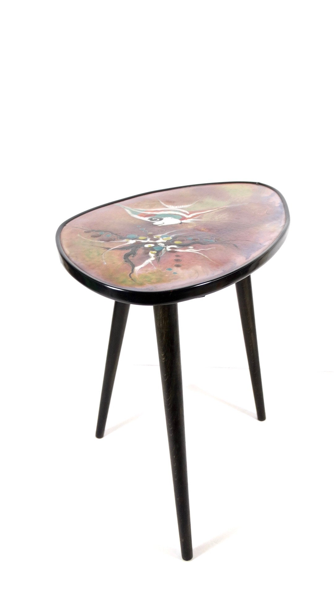 Atomic MCM Plant Stand MCM Enamel Topped Tiny Table Holland - Plant ...