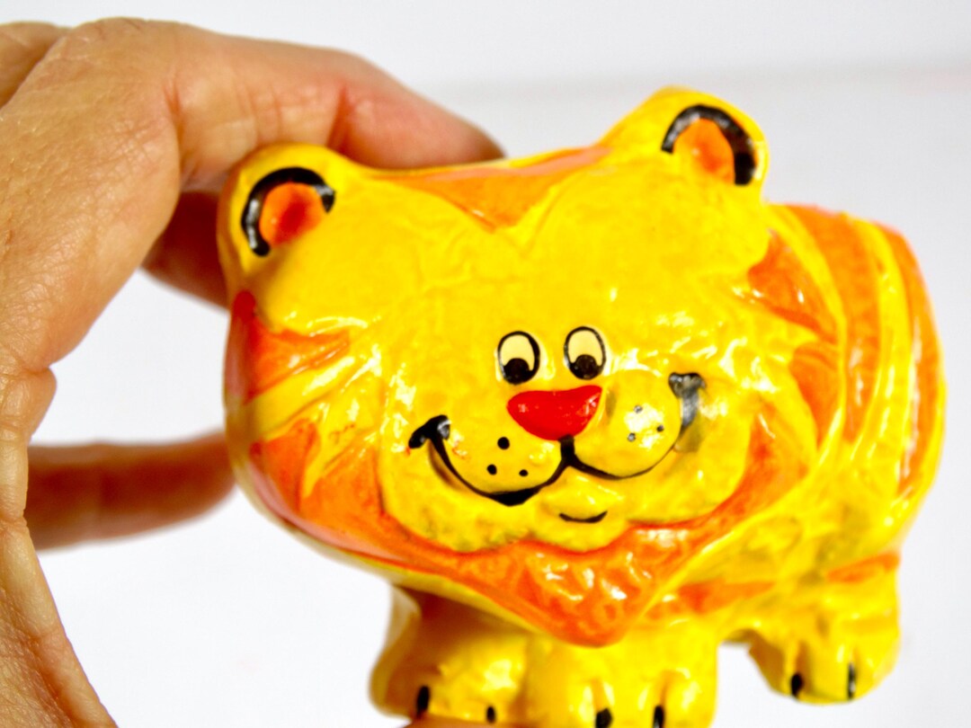 Cute 1970s Tiger Figurine 70s Tiger Planter Succulent Planter 70s ...