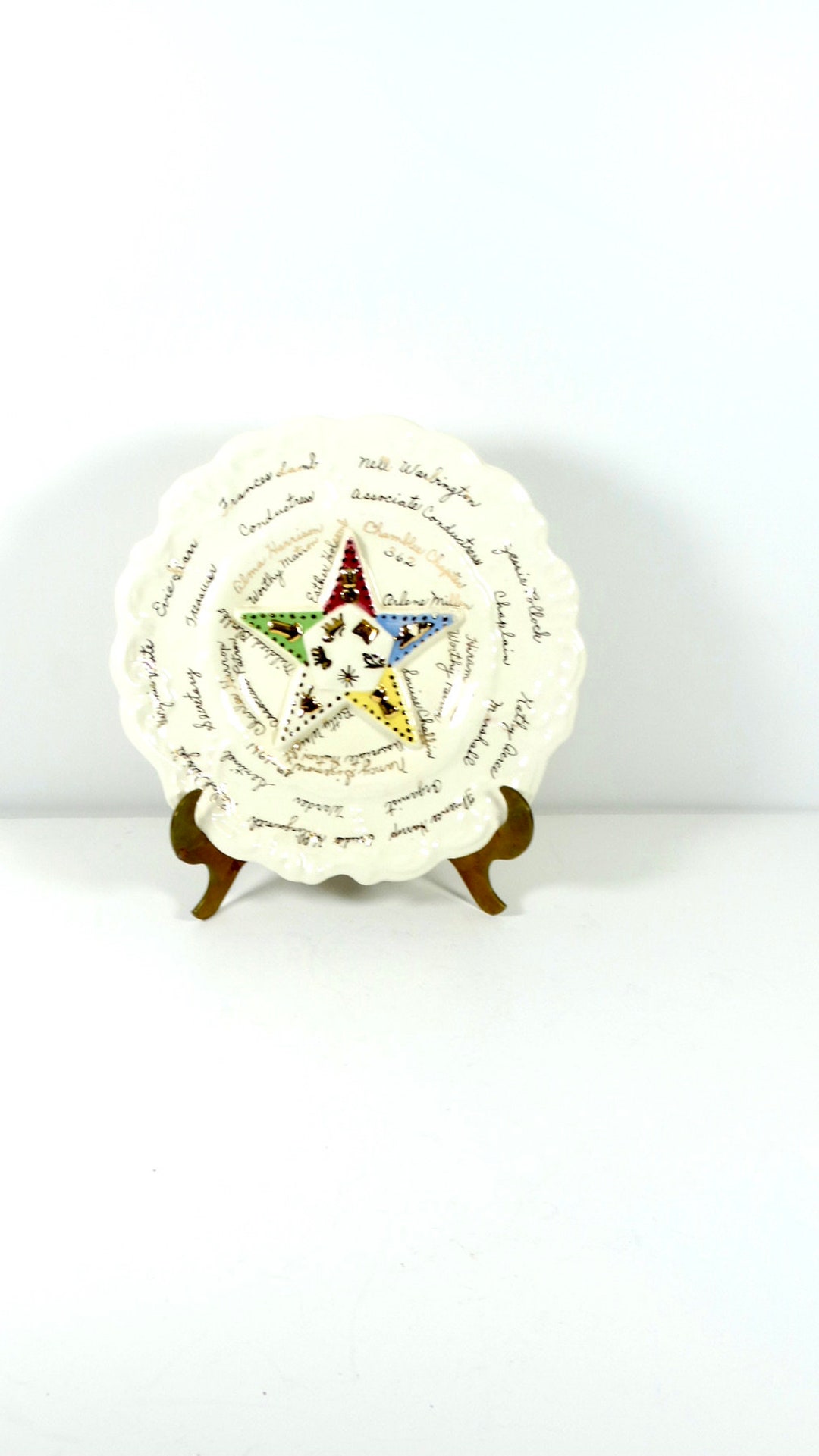 1960s Order of the Eastern Star Plate Chamblee Chapter GA Masons 1967 ...