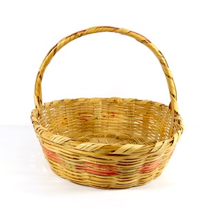 1950s-1960s Easter Basket Vintage Easter Basket Vintage Wicker Basket ...