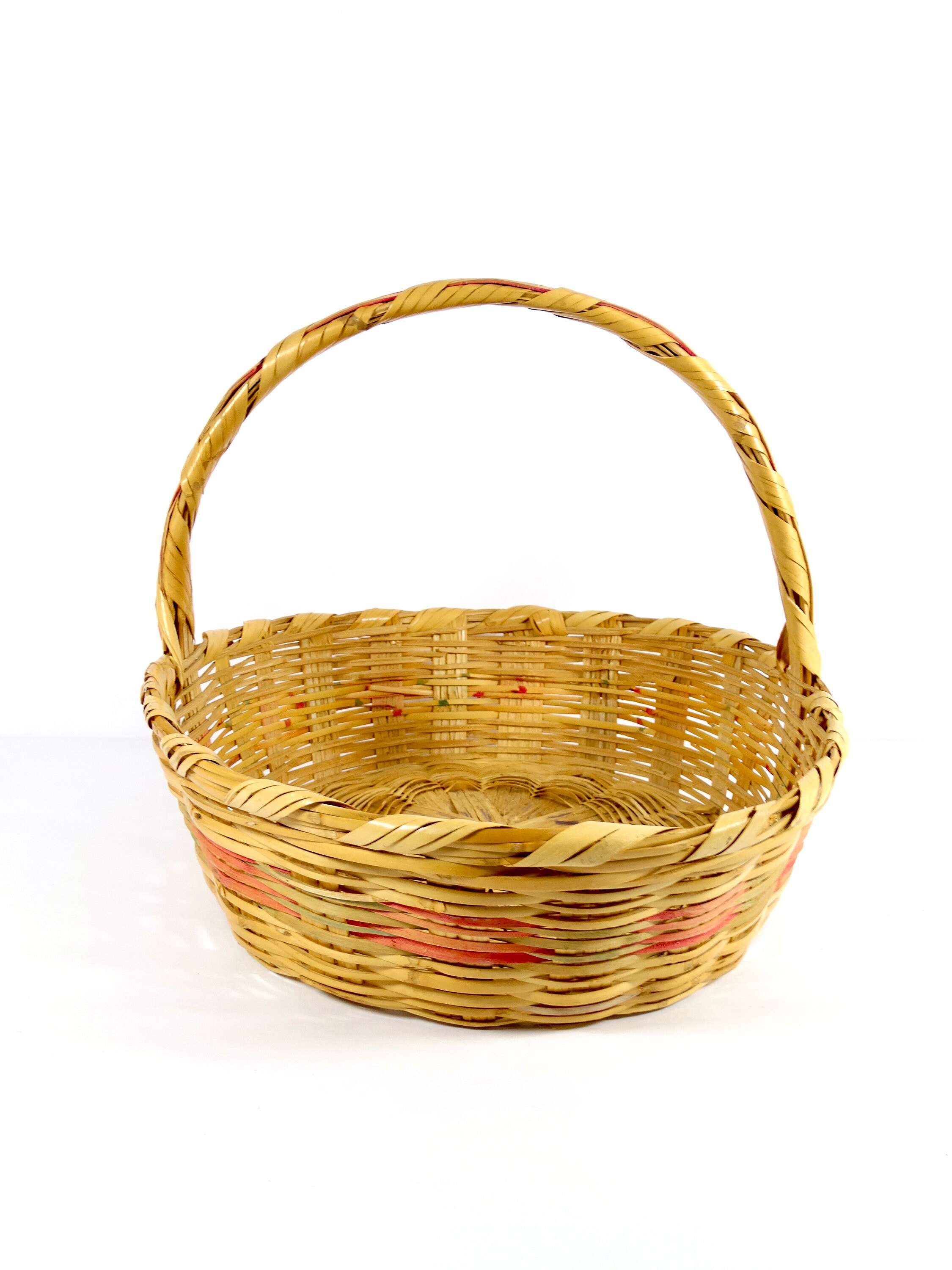 1950s-1960s Easter Basket Vintage Easter Basket Vintage Wicker Basket ...