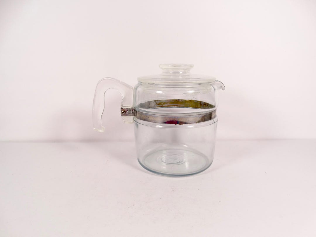 Vintage Glass PYREX Coffee Pot Clear Glass Pyrex 6 C Coffee Pot With ...