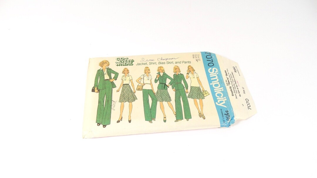 1975 Simplicity 7070 Go Everywhere Wardrobe Vintage Pattern Size 12 ...