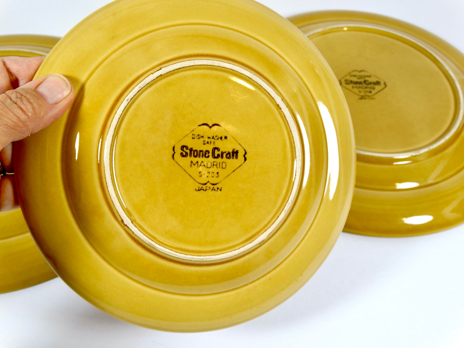 1970s Stonecraft Madrid Plate Set of 3 Plates 70s Dinnerware 70s Home ...