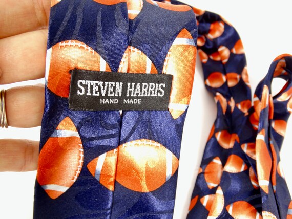 Vintage Steven Harris Football Tie Hand-Made Tie Foot… - Gem