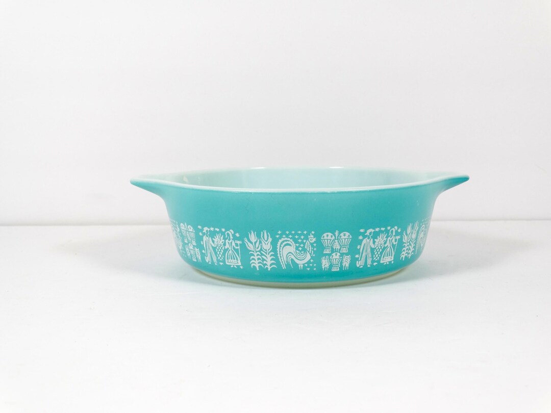 Vintage Pyrex Butterprint 1 Pint Casserole - No Lid - PYREX 171 Blue ...