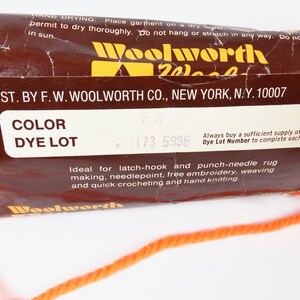 1970s Yarn 70s Craft Yarn 1970s Woolworth Woolco Craft Orange Yarn ...