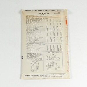 1950s Advance Sports Separates Pattern - Advance 9703 - Vintage Misses ...