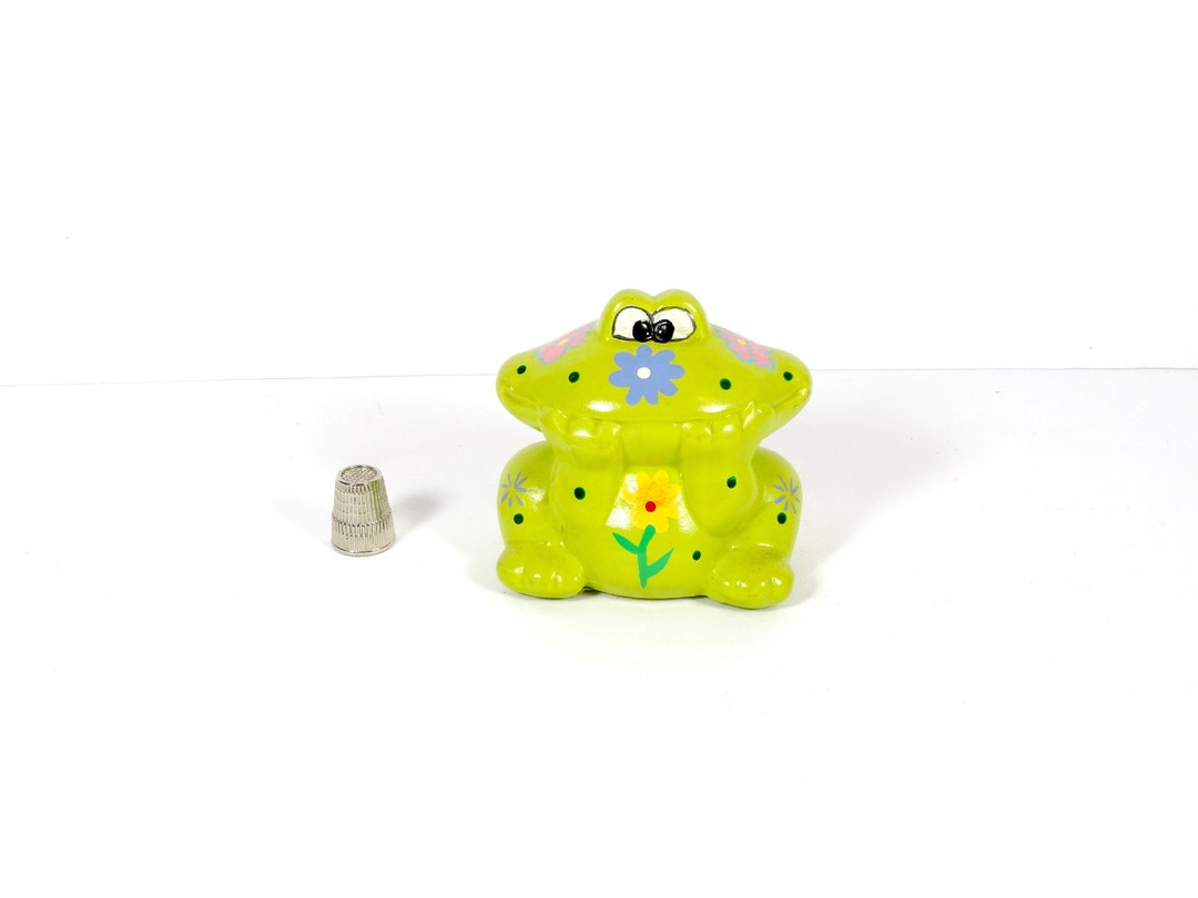 80s Cute Frog Piggy Bank Portugal Frog Piggy Bank Kids Bank Flower Frog ...