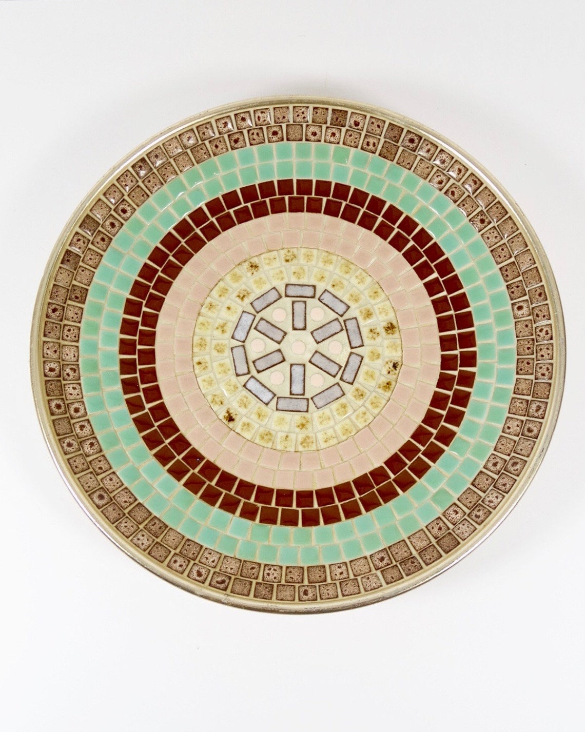 Amazing Large 50s Mosaic Platter Wall Hanging Tile Mosaic - Etsy