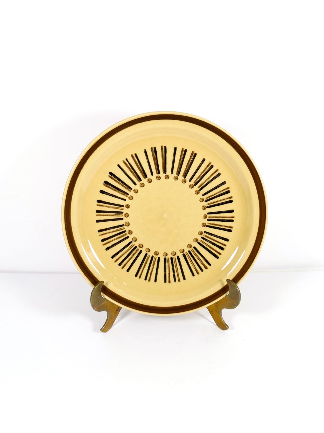 1970s Moon Glow Dinner Plate Stoneware 70s Plate 70s Dinnerware 1970s ...