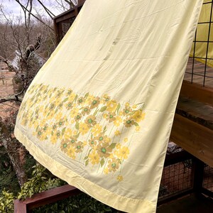 1970s Sears Full Flat Sheet Yellow Flowers Flat Sheet 70s Sheet Sears ...