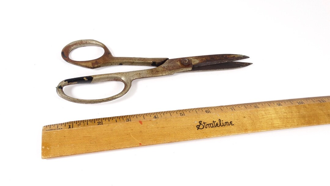 Wiss Inlaid Steel Shears, Seamstress Cloth Cutting Shears, Vintage ...