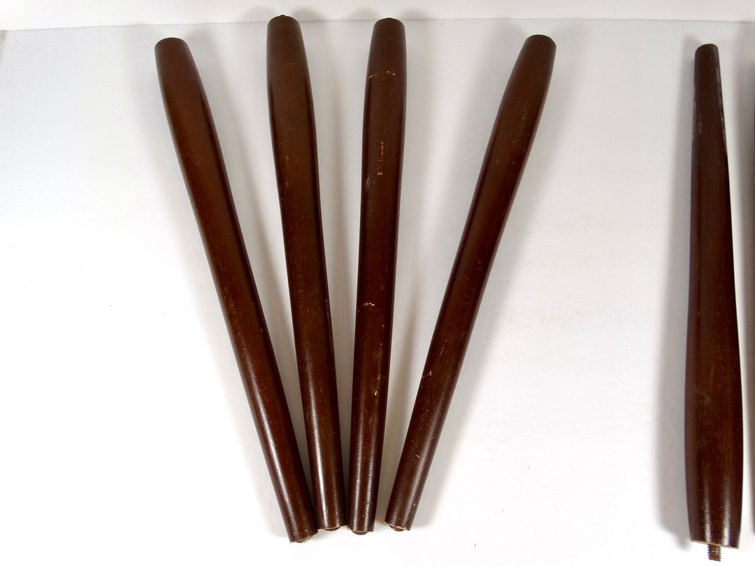 Vintage MCM Table Legs - 1960s Brown Chair Legs Table Legs Set of 4 ...