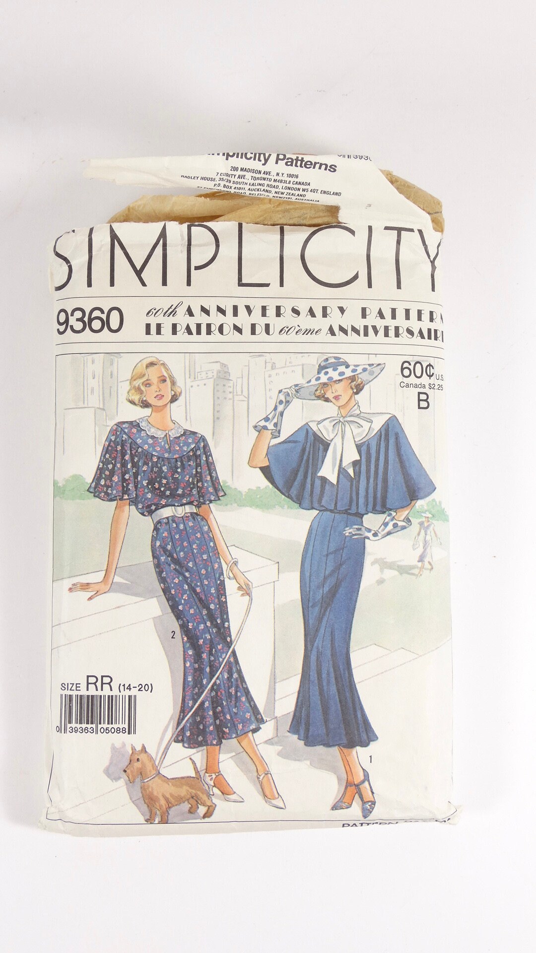 1988 Simplicity 9360 60th Anniversary Pattern 1920s Throwback Dress ...