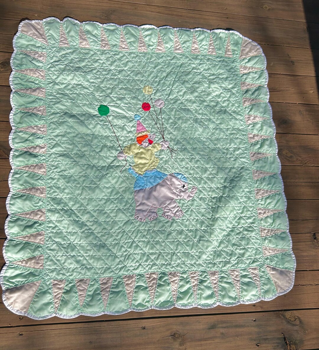 Cute Vintage Clown Quilt Vintage Baby Quilt Cute Vintage Crib Quilt ...
