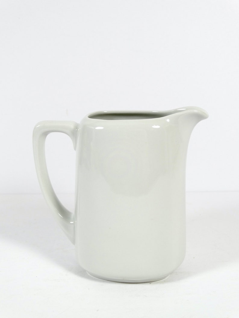 Vintage Porcelain Bistro Creamer TK Thun Porcelain Pitcher White ...