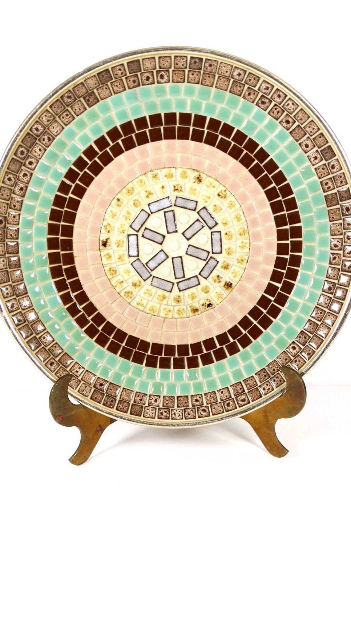 Amazing Large 50s Mosaic Platter Wall Hanging Tile Mosaic - Etsy