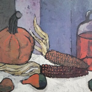 Vintage Mel Fowler Still Life Litho Midmod Lithograph MCM Retro 50s 60s ...