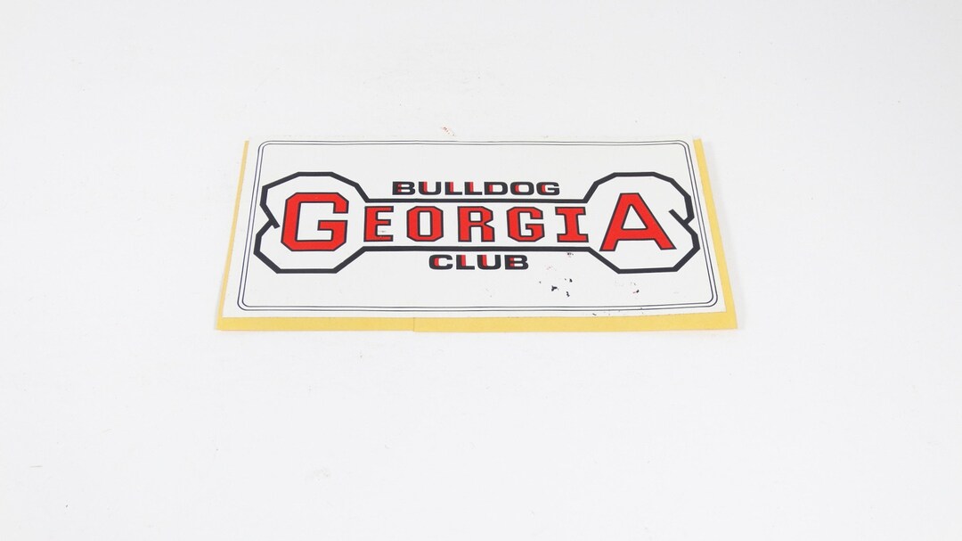 Vintage Georgia Bulldog Club Bumper Sticker Dog Bone Bumper Sticker UGA ...
